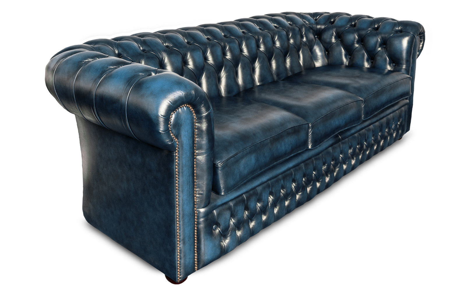 Antique blue chesterfield sofa store